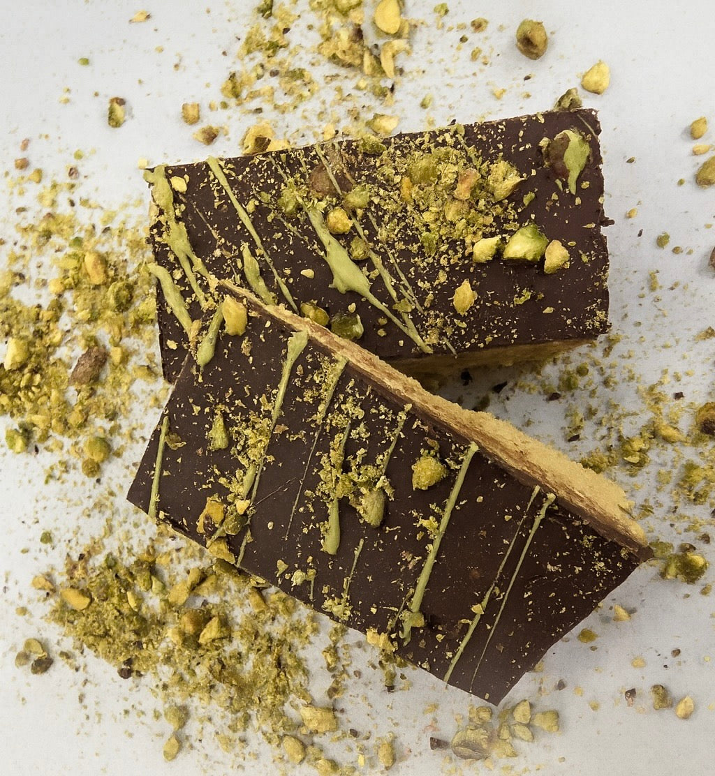 Pistachio & Chocolate Slice – TGF Bakery